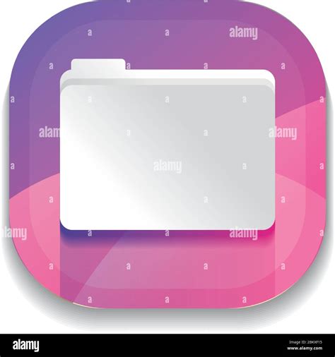 Mobile App Buttons Concept Document Folder Icon Over White Background Detailed Design Vector