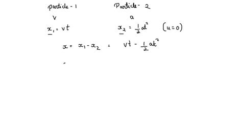 solved two particles start moving from the same point along the same