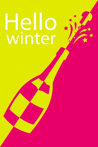 샴페인의 추상화 겨울 시간 인쇄 템플릿 전단지 카드 브로셔 포스터에 대한 겨울테마의 배경 패턴 소셜 네트워크에 대한 배경 플랫 벡터 설계 12월 31일에 대한 스톡 벡터