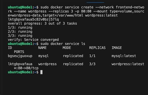 Configuring Mysql And Wordpress Services Within A Docker Swarm By