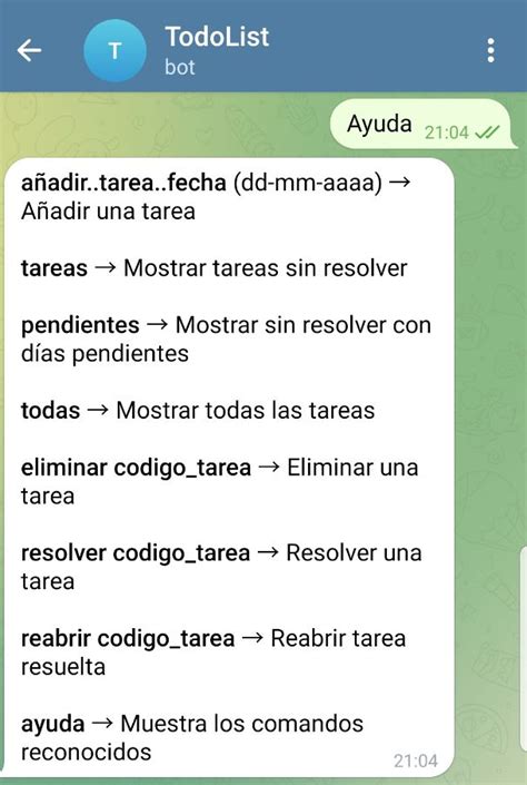 Código Fuente En Python De La App Gestor De Tareas To Do List En Telegram Proyecto A