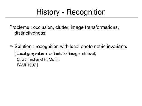 Ppt Recognition And Matching Based On Local Invariant Features