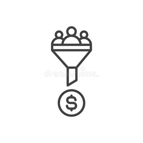 Lead Conversion Icon Simple Outline Vector Logo Stock Vector