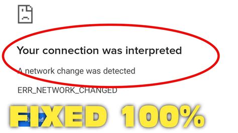 Fix Your Connection Was Interrupted A Network Change Was Detected ERR NETWORK CHANGED 2024 YouTube