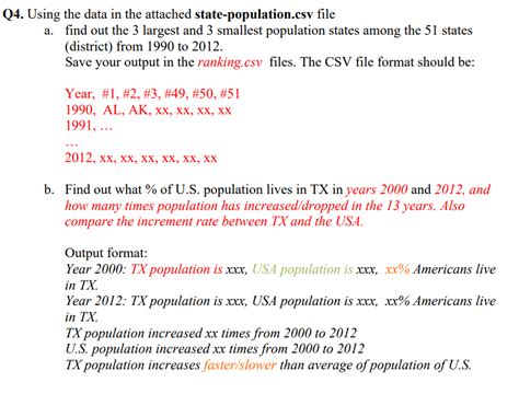 Jsing The Data In The Attached State Populationcsv