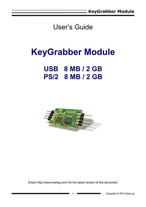 Hardware Keylogger User Guide Keygrabber Module