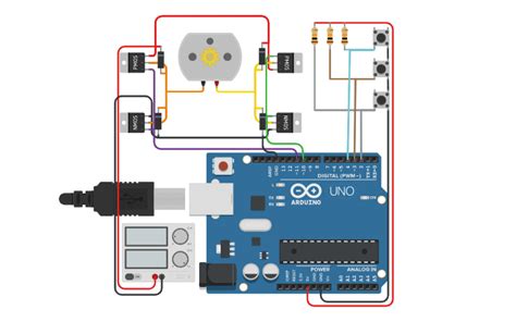 Circuit Design Ponte H Com Mosfet H Bridge Mosfet Hardware Tinkercad