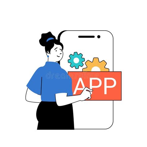 Programming Concept With Cartoon People In Flat Design For Web Vector Illustration Stock Vector