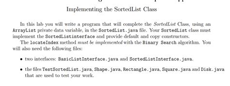 Solved Import Javautilarraylist Public Class Sortedlist