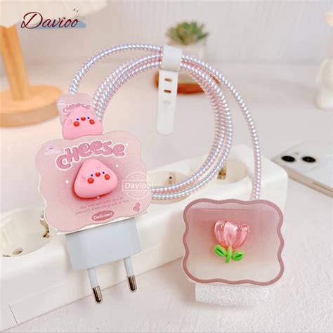 Jual Iphone Set Pcs Paket Cover Pelindung Kabel Kepala Charger Untuk Charger Iphone W