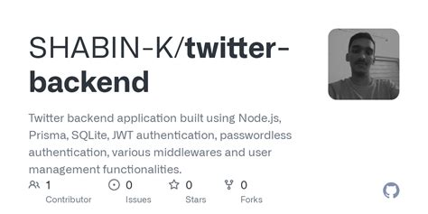 Github Shabin Ktwitter Backend Twitter Backend Application Built Using Nodejs Prisma