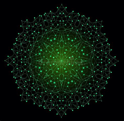 Vector Colorful Bright Shape Molecular Structure With Lines And Stock Vector Illustration Of