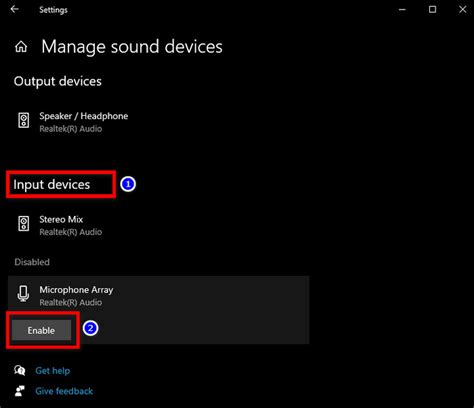 Enable And Set The Default Microphone In Windows