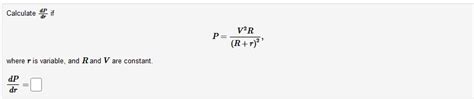 solved calculate their vr p r r 2 where r is variable
