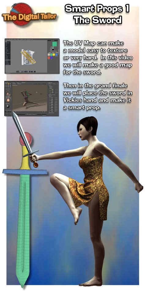the digital tailor smart prop 1 the sword tutorials learn 3d fugazi1968