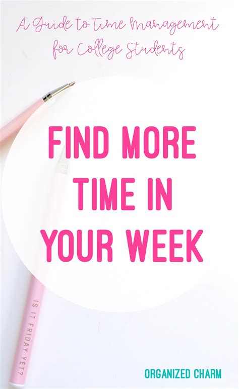 How To Organize Your Life In College Organized Charm