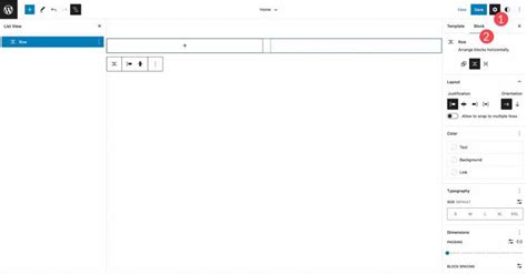 how to use the wordpress row block