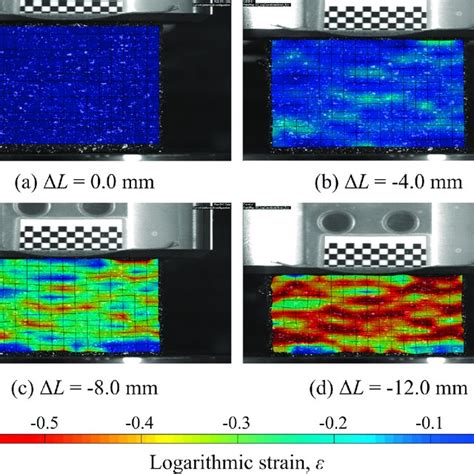 Field Map Of The Local Longitudinal Logarithmic Strain In Compression Download Scientific