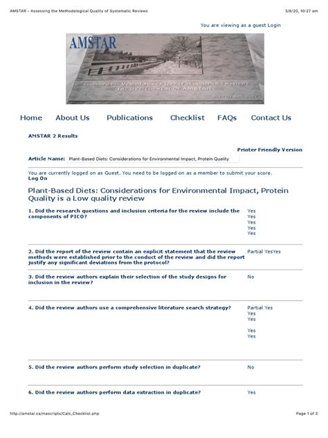 Amstar Assessing The Methodological Quality Of Systematic Reviews Pdf Systematic Review