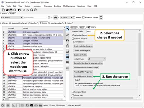 Icm Users Guide Load Models And Run Molscreen