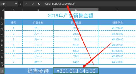 总销售额的计算公式excel(sumproduct函数计算总销售额) 天天办公网 总销售额的计算公式excel(sumproduct函数计算总销售额) 天天办公网
