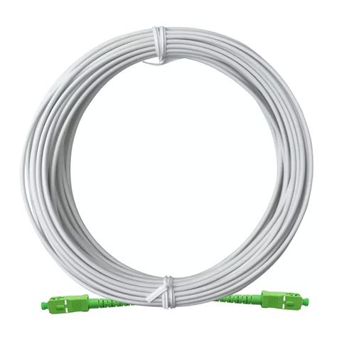 FTTH Armored Fiber Optic Patch Cable SC APC SC APC Mm G A Patch Cords LSZH White