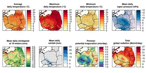 Examples Of Agri4cast Interpolated Meteorological Data On 25 April