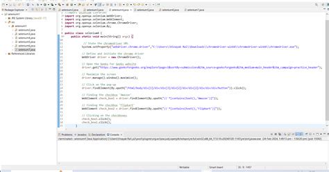 Selenium Webdriver Handling Checkbox Using Java Geeksforgeeks