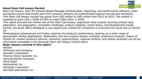 Ppt Stem Cell Assays Market Worth Us 79252 Million By 2030