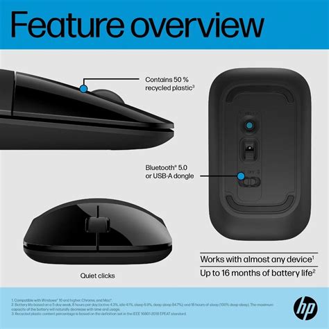 Hp Mouse Z3700 Dual Black 758a8aauuf เมาส์ไร้สาย ของแท้ ประกันศูนย์ 1ปี
