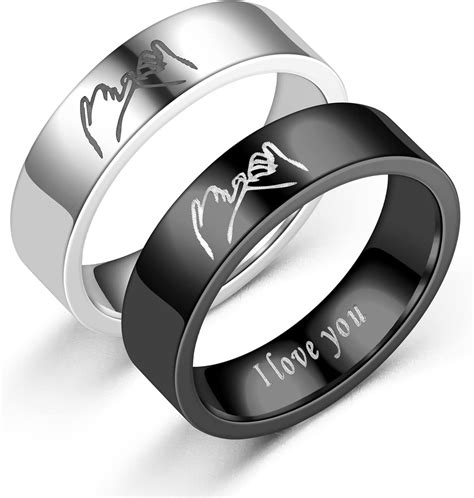 2 Pcs Pinky Promise Rings Couples Matching Rings Friendship Best