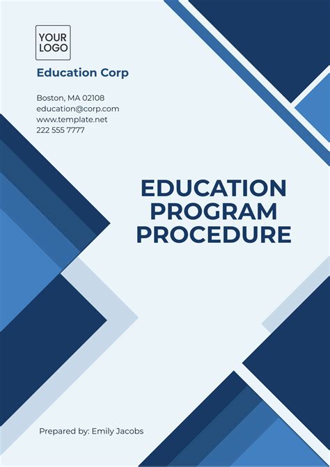 Free Education Program Procedure Template To Edit Online