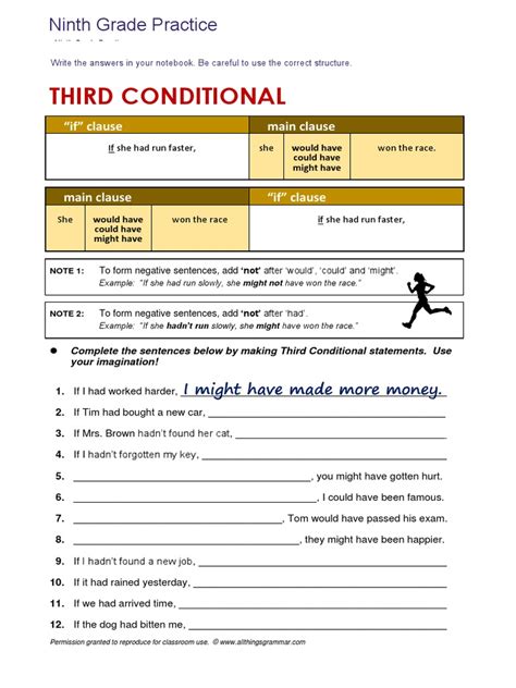 Third Conditional Practice Pdf