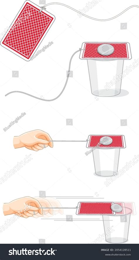 Science Experiment Newtons Laws Motion Illustration เวกเตอร์สต็อก