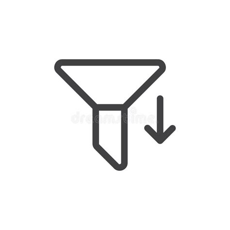 Filter Icon Simple Outline Vector Logo Stock Vector Illustration Of
