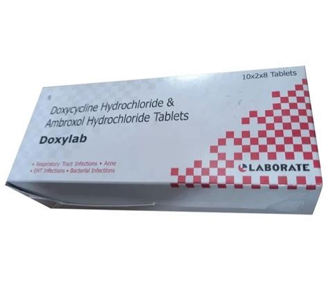 Doxylab Doxycycline And Ambroxol Capsules Strength 100mg Packaging Size 10x20 At ₹ 100 Strip