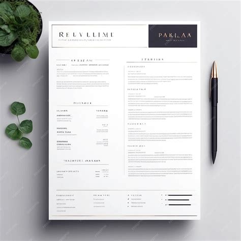 Simple And Elegant Resume Template For Professional Use Premium Ai
