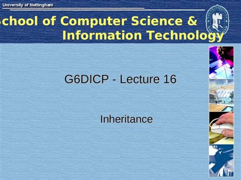 PPT School Of Computer Science Information Technology G6DICP