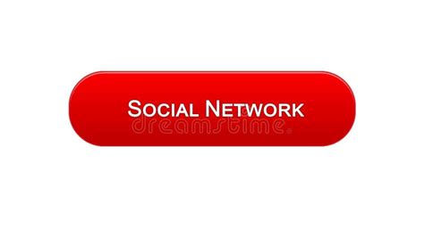 Social Network Web Interface Button Red Color Virtual Communication
