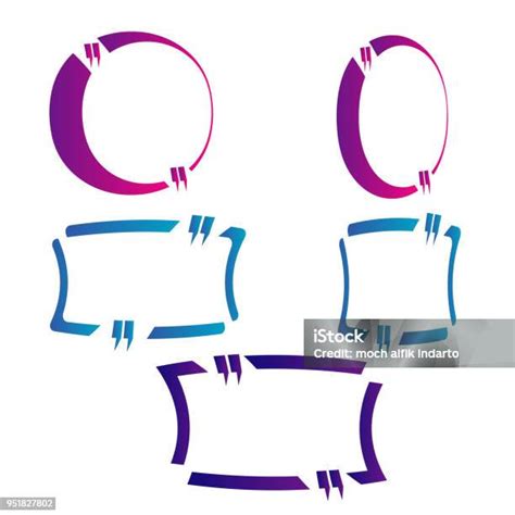 화려한 버블 연설 견적 상자 템플릿 디자인 일러스트 벡터 흰색 배경에 고립 0명에 대한 스톡 벡터 아트 및 기타 이미지 0명 기포 대화 풍선 문자 기호 Istock