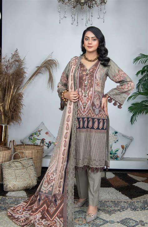 X14817 01 Unstitched 3piece Suit Embroidered Lawn Collection Volume 3