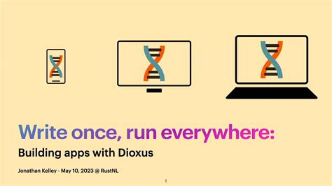 Write Once Run Everywhere Building Apps With Dioxus Jonathan Kelley