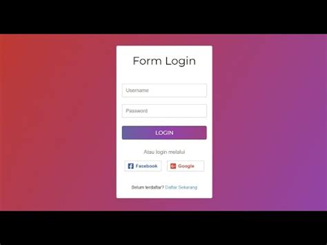PART 03: Cara Membuat Form Login dengan HTML dan CSS - YouTube