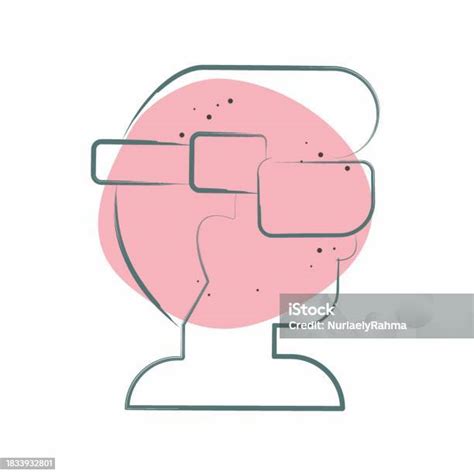 아이콘 하이테크 안경 미래 기술 기호와 관련이 있습니다 색상 별점 스타일 심플한 디자인 편집 가능 간단한 일러스트레이션 3차원