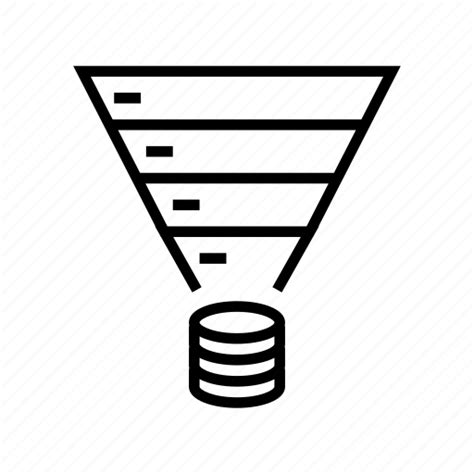 funnel diagram big data analytics hadoop spark icon download on