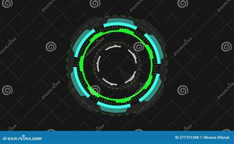 Hud Circle Interfaces Futuristic Display Loading Target Intro 3d