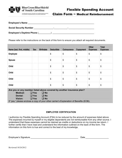 19 Blue Cross Blue Shield Reimbursement Forms Free To Edit Download And Print Cocodoc