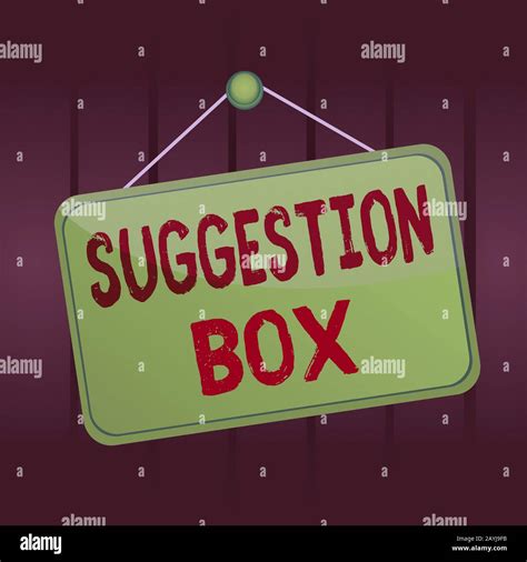 Writing Note Showing Suggestion Box Business Concept For Container Which Showing Can Leave