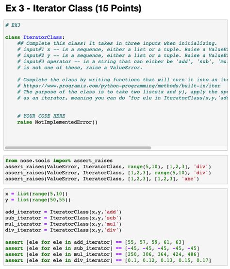 Please Use Python Class IteratorClass Chegg Com