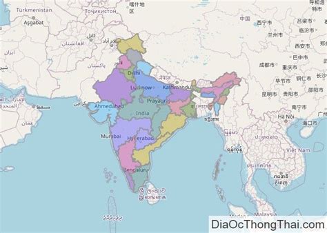 Tổng Hợp Bản đồ ấn độ đầy đủ Nhất